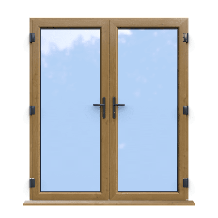 Irish Oak Double Glazed UPVC French Door | Doorland UK